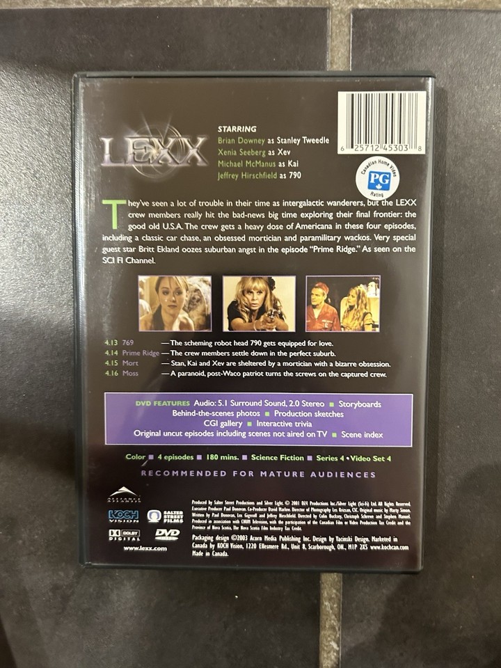 DVD Lexx Season 4 Volume 4 / 769 / Prime Ridge Mort / Moss - Sf3 | eBay