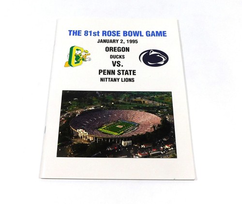 1995 Oregon vs Penn State Rose Bowl College Football Media Guide 1-2-95 ...