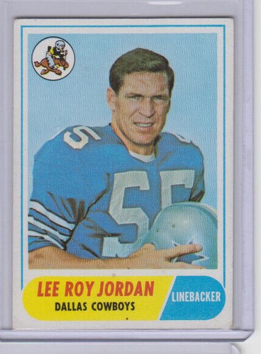 1968 Topps Football #207 Lee Roy Jordan NM COWBOYS | eBay