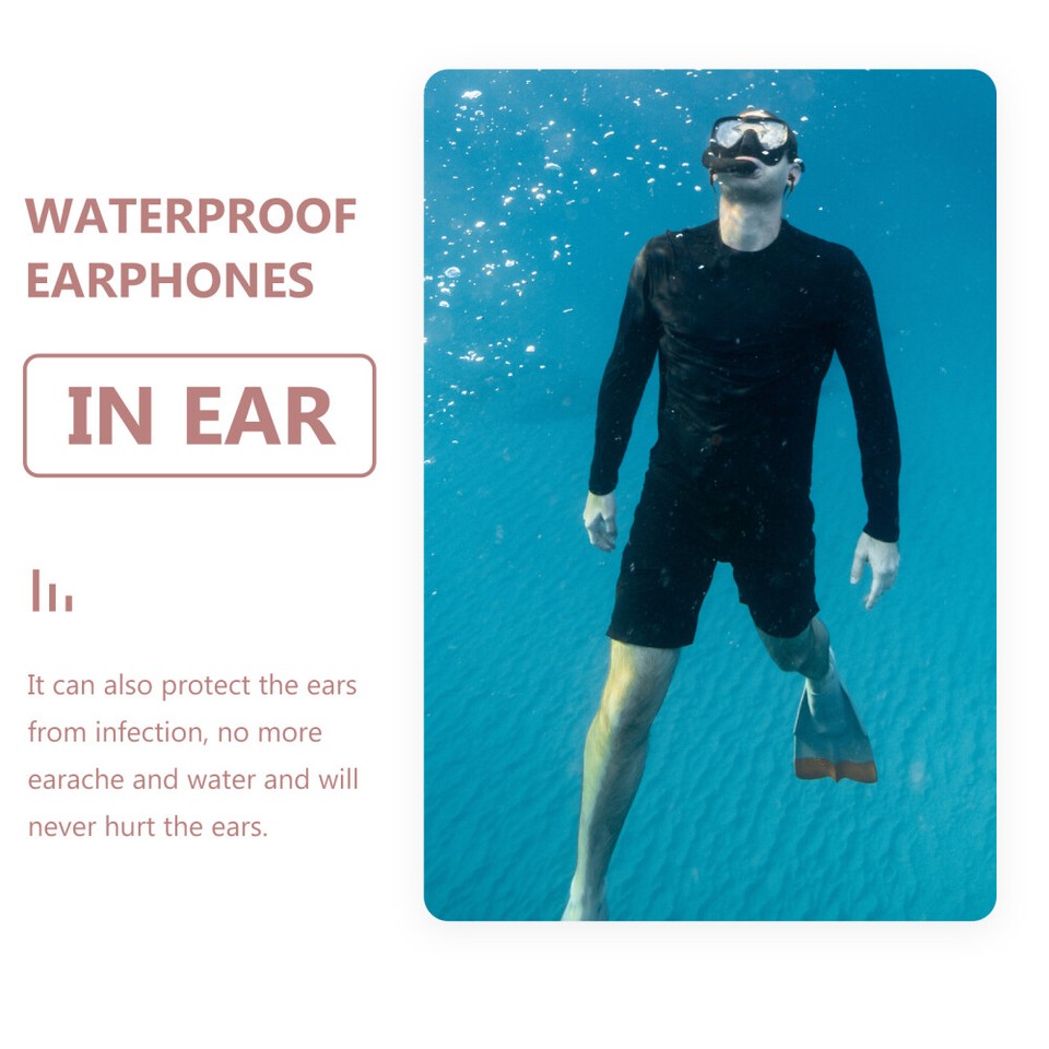 2 Pcs Skiing Earphone Bathing Ear Plug Shower Earphone Earbuds ...