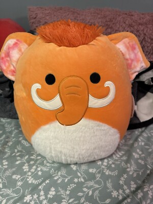 Squishmallows Wilbie the Orange Wooly Mammoth 16" Stuffed Animal Plush ...