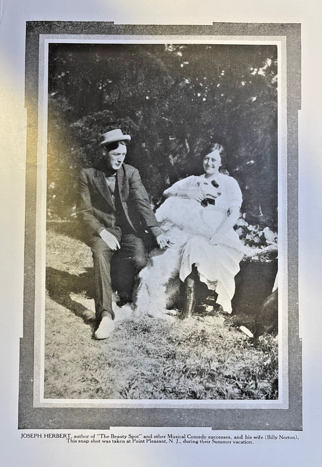 1910 Vintage Magazine Illustration Actor Joseph Herbert & His Wife ...