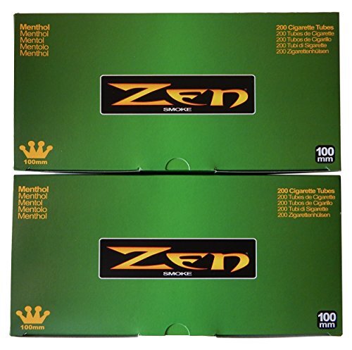 Zen Menthol 100mm Cigarette Tubes 200 Count Per Box [2-Boxes] | eBay