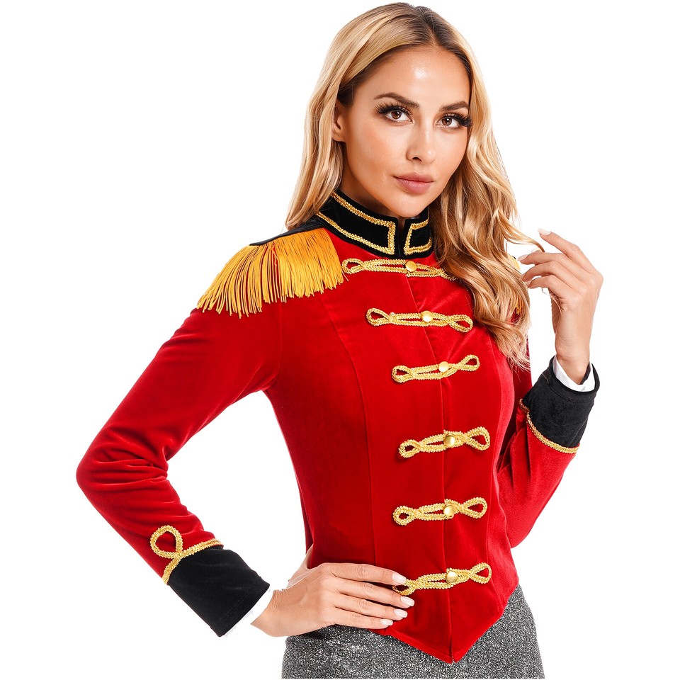 Women's Circus Ringmaster Jacket Velvet Victorian Coat Ringleader ...
