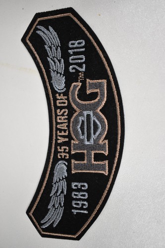 2018 HOG Harley Davidson Owners Group Rocker Patch Badge 35 Years 1983 ...