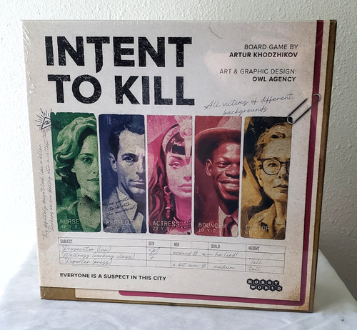 NEW "Intent to Kill" Deductive Detective Board Game - Hobby World 2023 ...