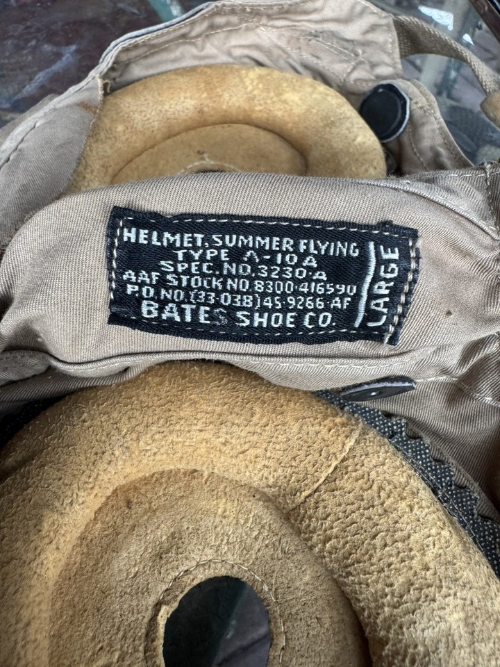 WW2 US Army Air Force Aircraft - TYPE AN-H-15 FLIGHT HELMET Liner FAST ...