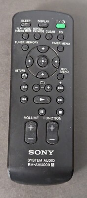 GENUINE SONY RM-AMU009 AUDIO SYSTEM REMOTE - CMT-HX70BTR CMT-HX50BTR CMT-MX500i | eBay