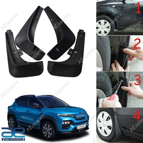 Mud Flap Set of 4 Black For Renault Kiger S2u | eBay