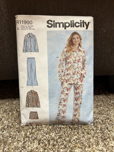 Simplicity Pattern R11990 9856 Sleepwear Misses Sizes XS S M L XL XXL ...