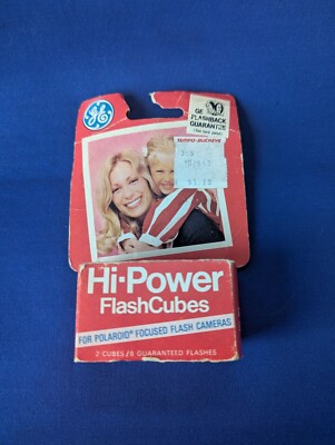 GE Flash Cubes High Power 8 Flashes GE Photography For Polaroid Flash ...