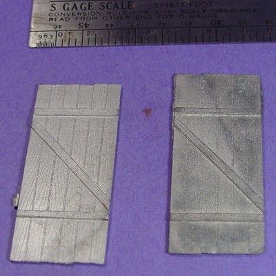 S SCALE Sn3 1/64 BARN OR FREIGHT DOORS WISEMAN MODEL SERVICES DETAIL ...