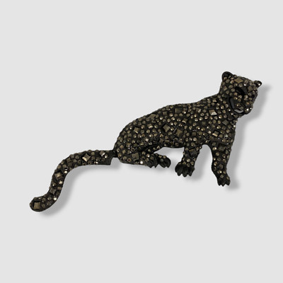 $75 Linda's Women's Black Crystal Panther Brooch | eBay