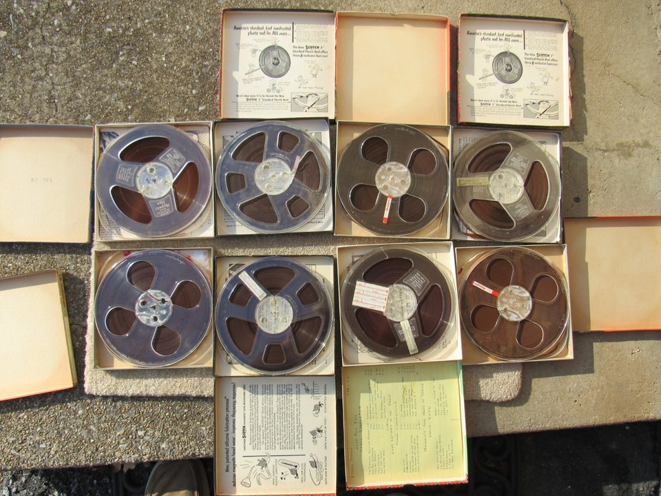 Lot Of 8 Vintage Reel To Reel Tapes Audiotape, Scotch 7 X 1/4 Inch In ...