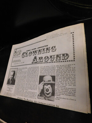 Clowning Around Magazine Newspaper World Clown Association 1986 June | eBay