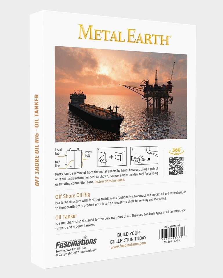 Fascinations Metal Earth Model Kits Offshore Oil Rig and Oil Tanker ...
