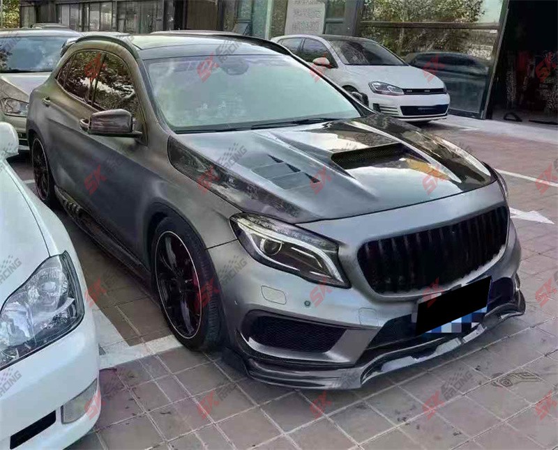 For Mercedes-Benz GLA45 AMG X156 Carbon Fiber Roof Wing Front Rear Lip ...