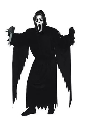 Adult Demon Costume – Robe, Mask & Belt | Halloween Fancy Dress Outfit ...
