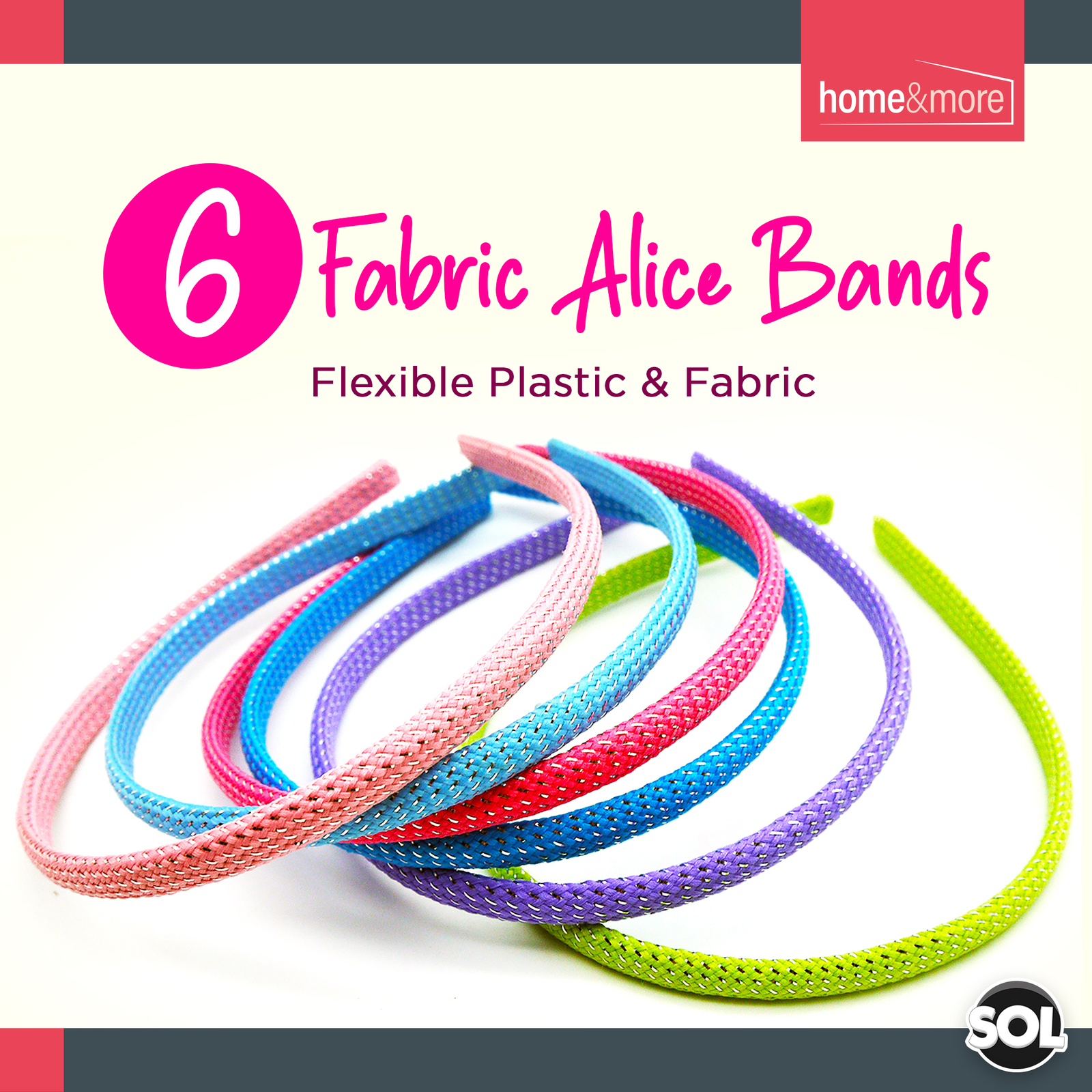 6 Pack Fabric Alice Bands Durable Hair Headbands Hairband For Girls ...