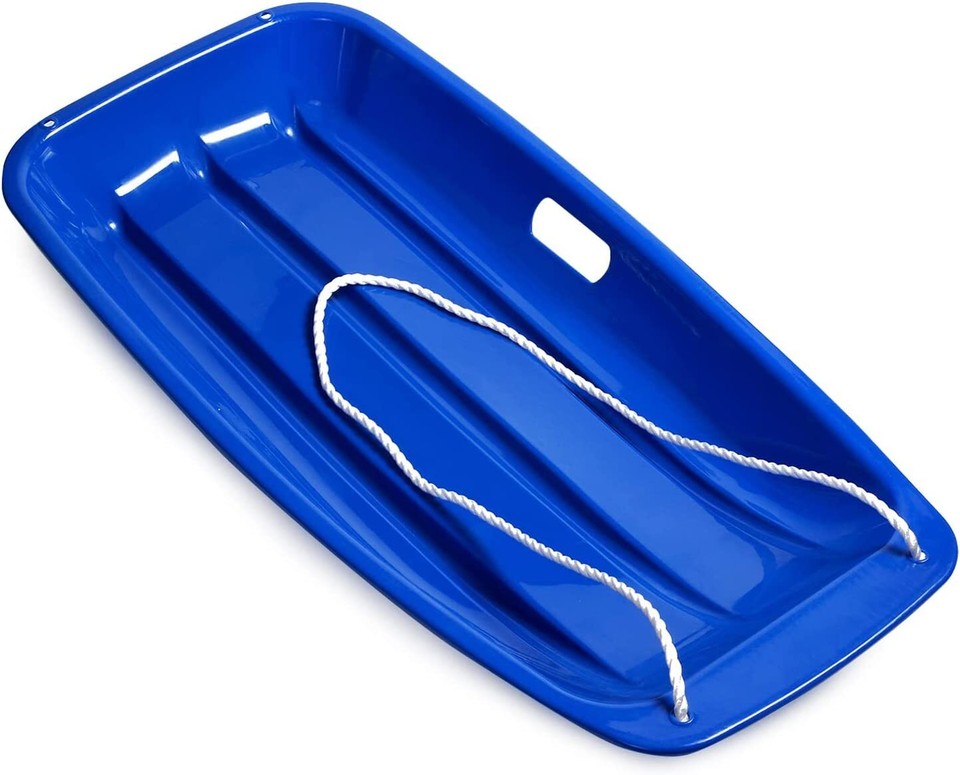 35in Winter Plastic Snow Sled Boat Shape Snow Sledge for Child Kid ...