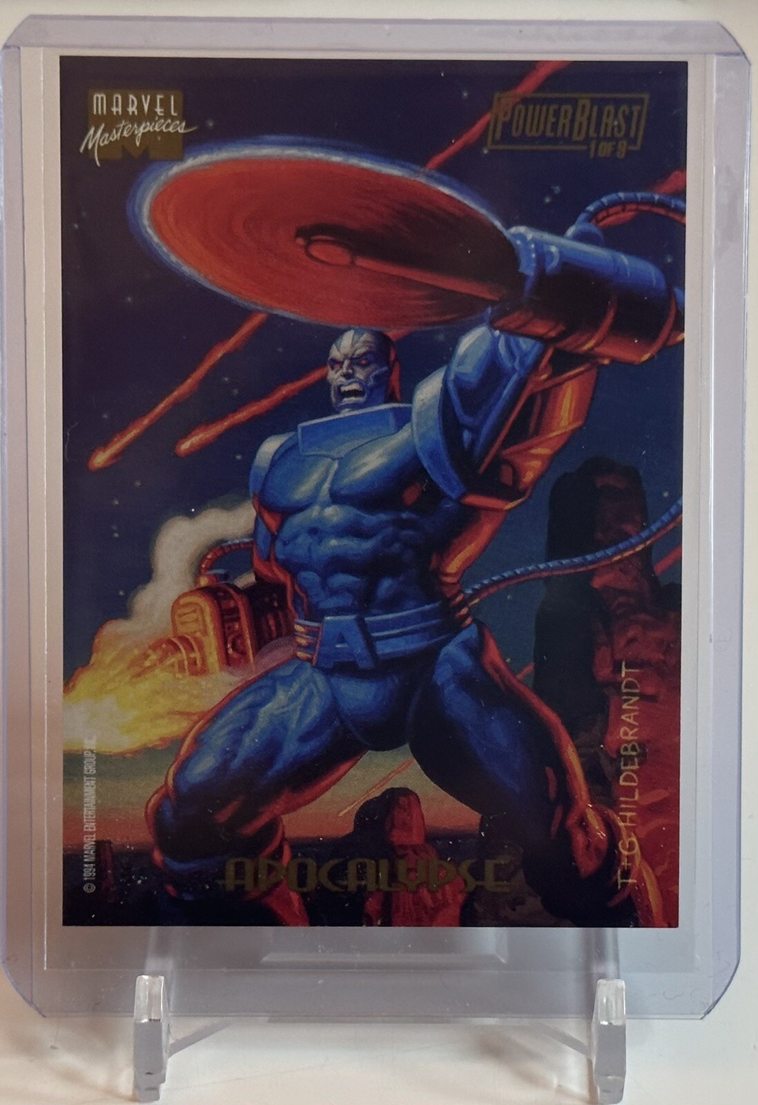 Marvel Masterpieces 1994 PowerBlast Apocalypse Card #4 W/Top Loader 🔥 ...