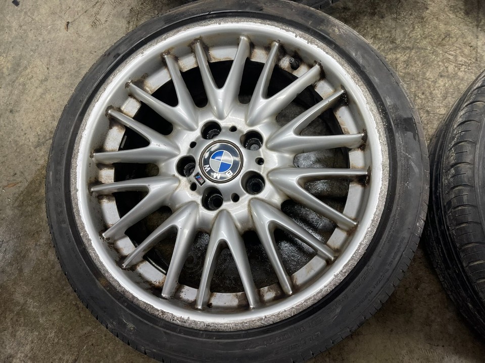 BMW 1999-2006 E46 18" Style 72 Wheels Rims Staggered W/ Tires Set OEM ...