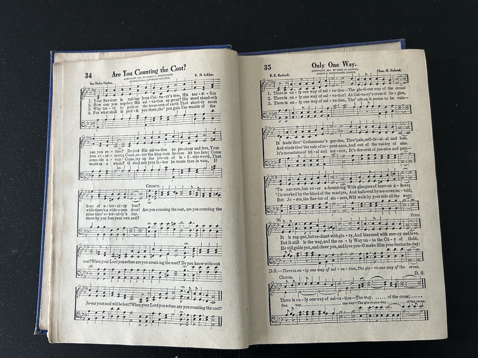 Antique SONGS FOR SERVICE Hymnal Book HC | eBay