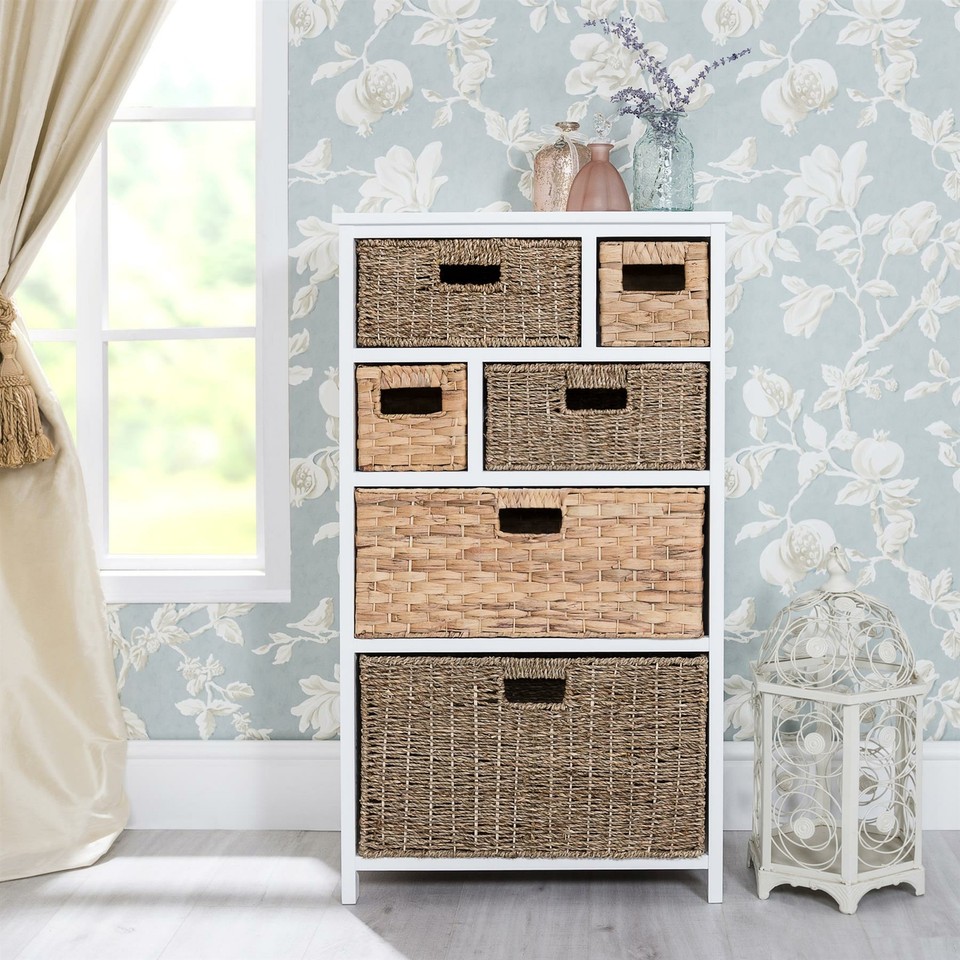 Basket Storage Unit Large Chest of Drawers Bathroom Hallway Tetbury ...