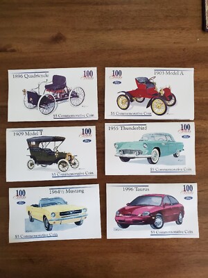 Ford 100 Years Commemorative Coins Mustang Thunderbird Taurus Model A ...