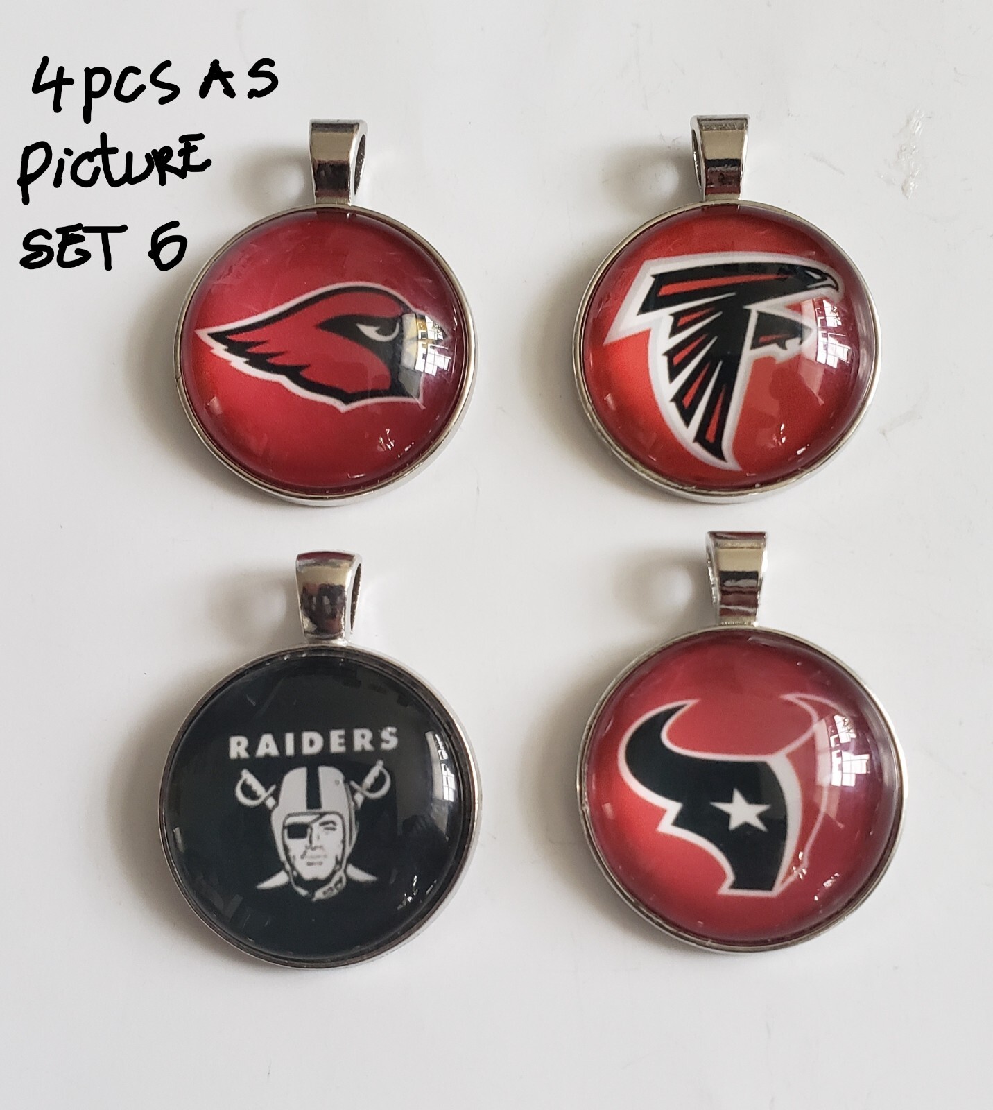 Sale Lot of 2-5pcs Big round shape pendants of NFL Football teams for ...