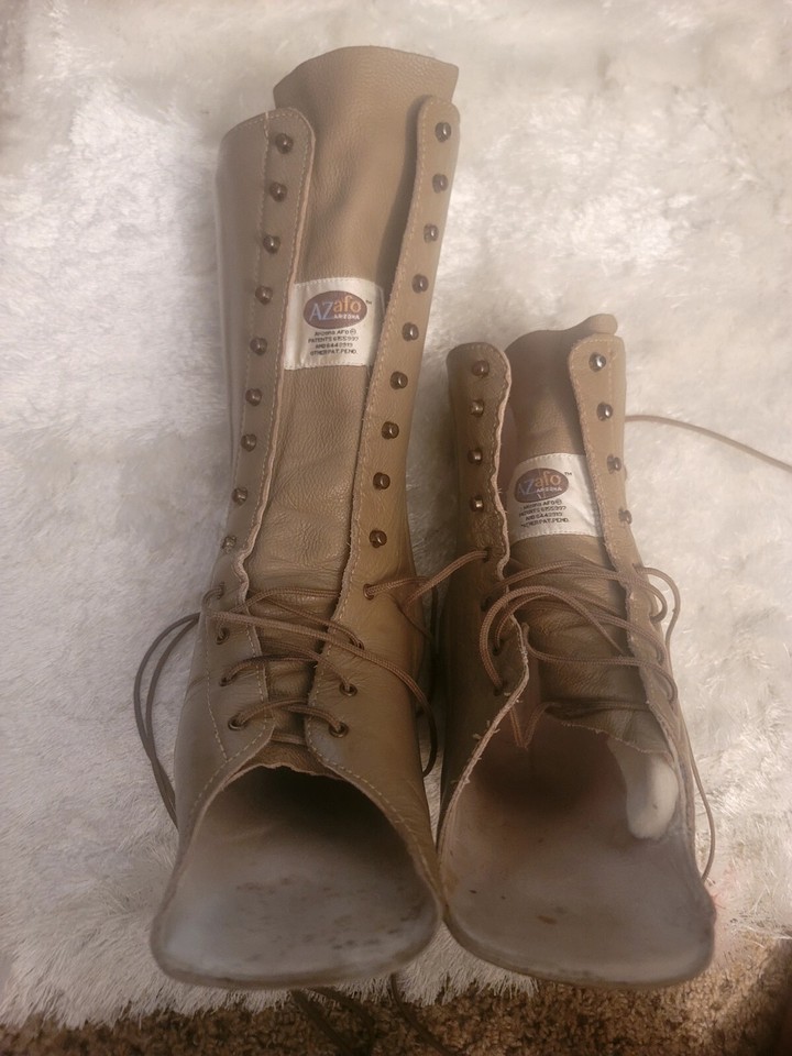 Azafo Arizona Leather Left/Right Foot Ankle Brace Boot AFO Drop | eBay