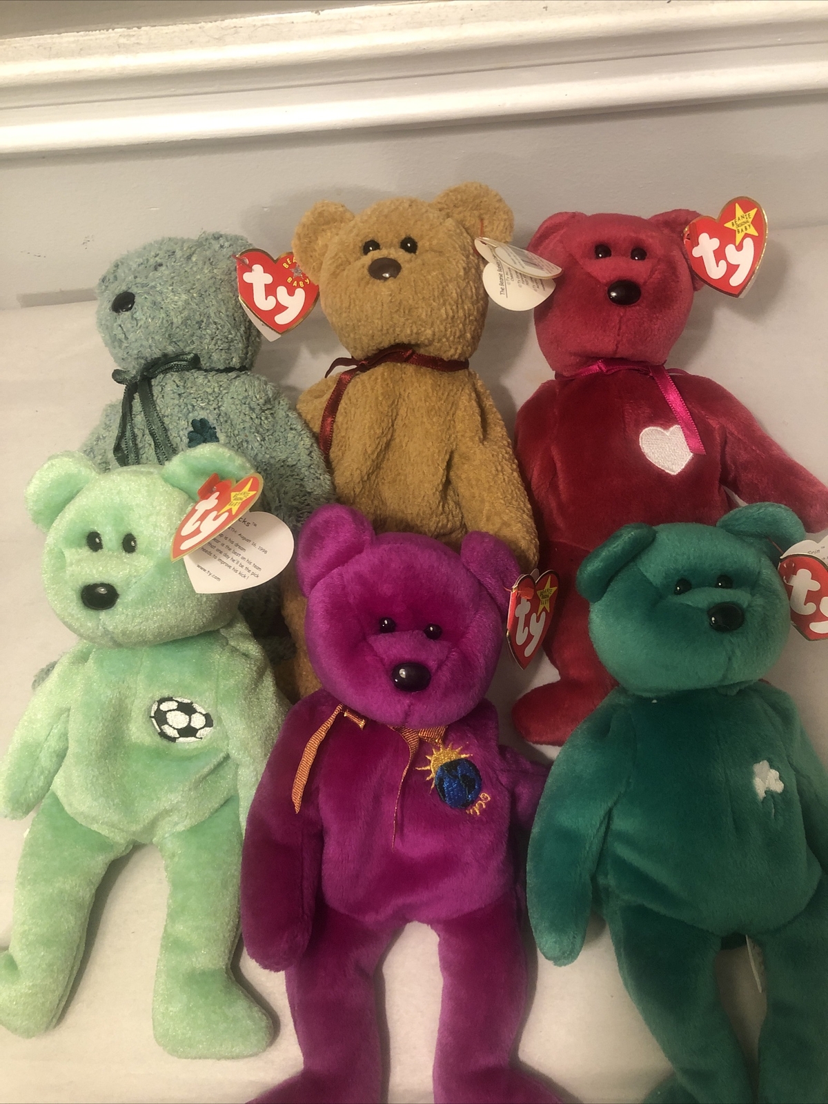 ty beanie babies bears lot of 6 | eBay