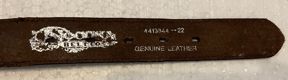 Nocona Western 2-Tone Leather Belt Sz 22 Conchos with Silver Bling ...