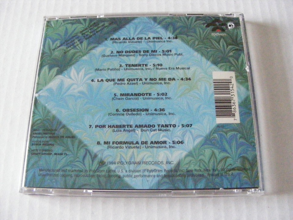 Frankie Ruiz "Mirandote" CD In N/M. Rodven 86367 3154-2, 1994. 8 Tracks ...