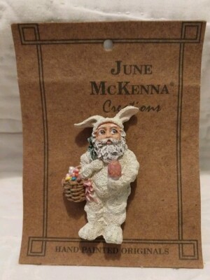 June McKenna Santa In Disguise Series Pin/brooch Y-21 April 1997 Easter ...