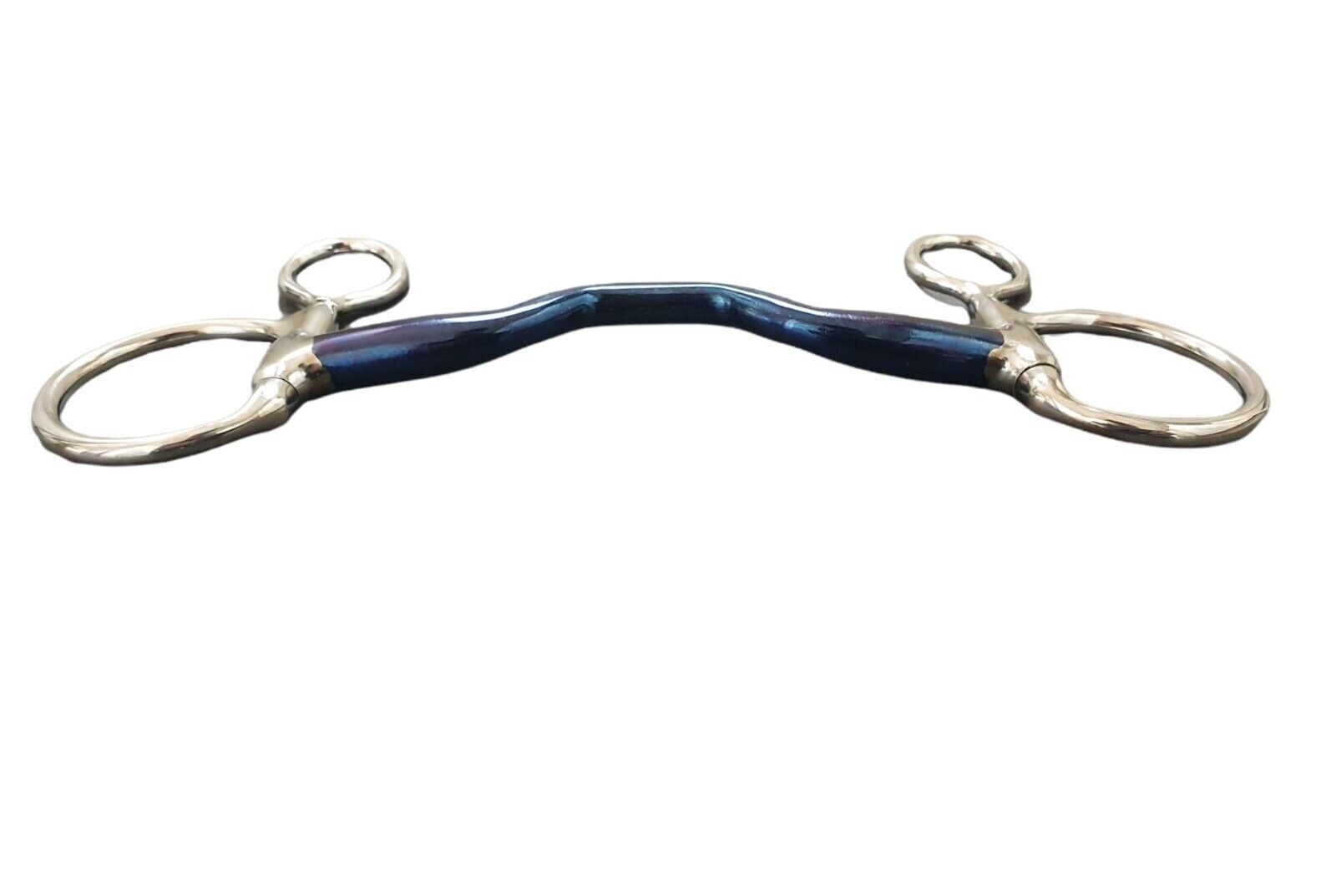 Blue Sweet Similar Baucher Hanging Cheek Horse Ported Bit Iron Snaffle ...