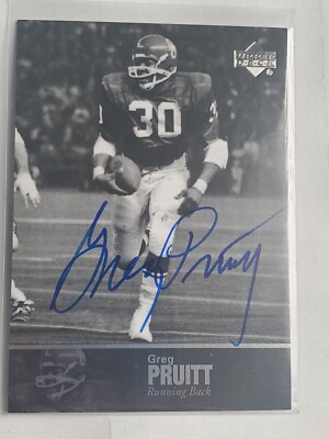 Greg Pruitt 2011 UD College Football Legends AUTO #20 - Oklahoma ...