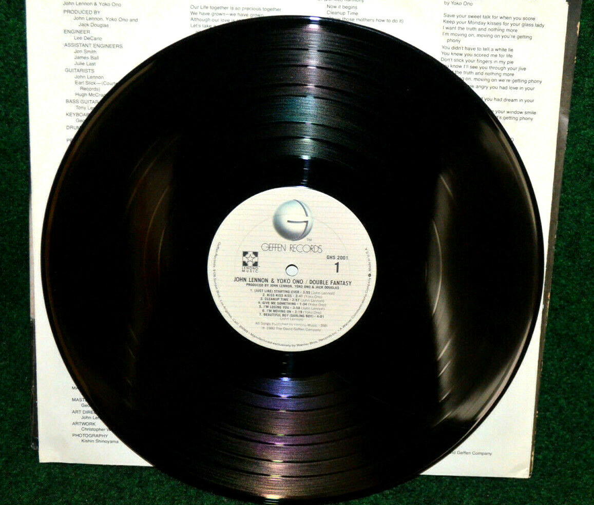John Lennon Yoko Ono Double Fantasy Vinyl LP Record Album w/ Original ...