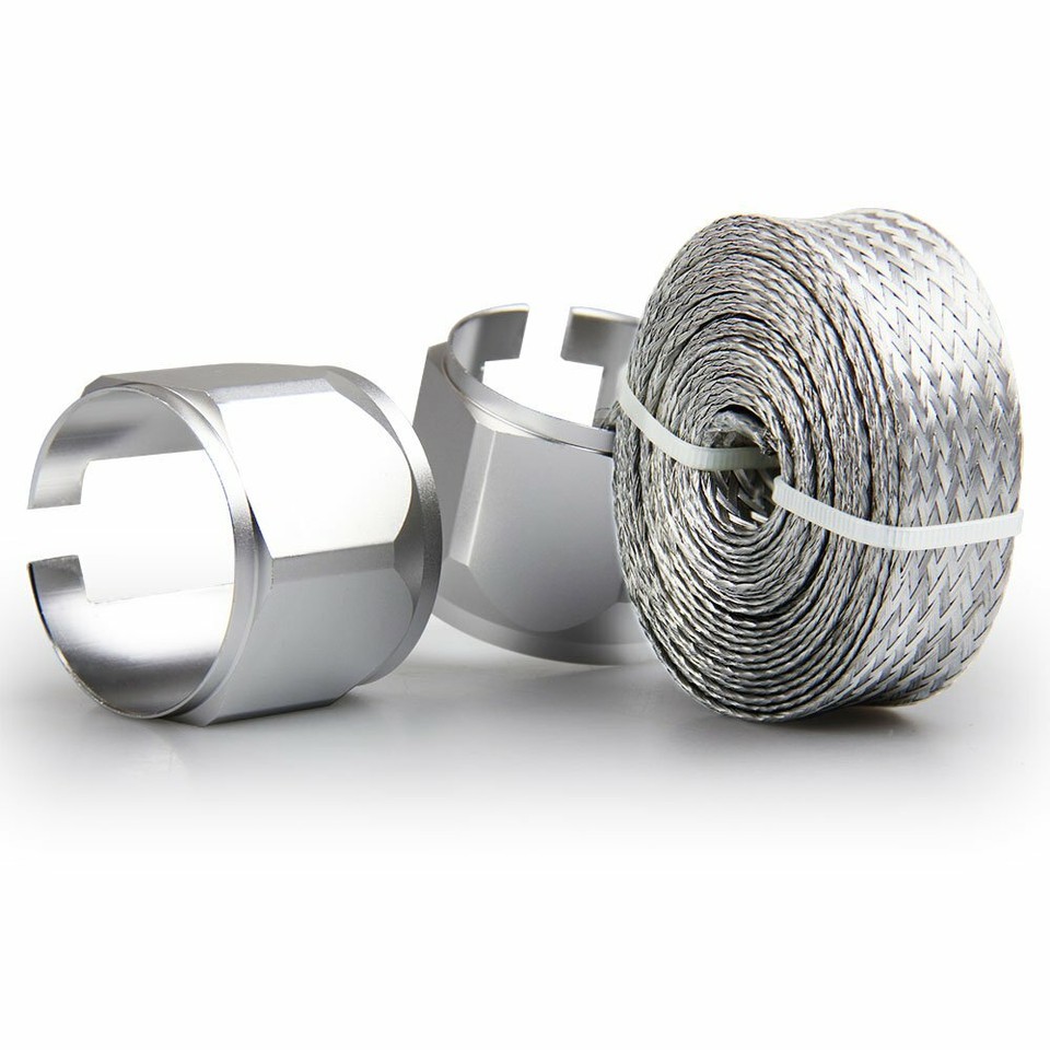 Stainless Steel Braided Hose Sleeving Kit Radiator Heater Fuel Hose ...