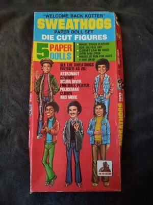 Vtg paper dolls Set RARE Toy Factory Welcome Back Kotter Sweathogs 1977 ...