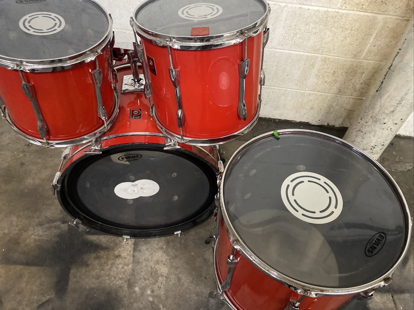 Premier APK Drum Kit - Popping Red - 1980s Made In England | eBay UK