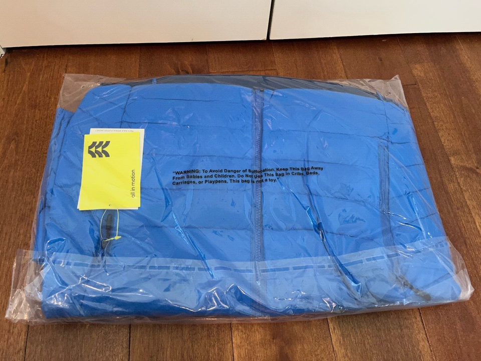 All In Motion Men's Packable Down Puffer Jacket, Blue, Medium | eBay