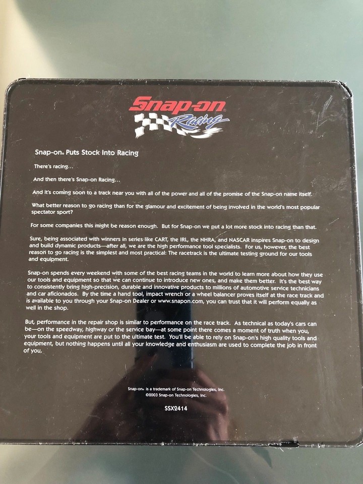 New Snap-On Racing Game Set Ltd Edition Poker/Chips/Cards/Dice/Rolling ...