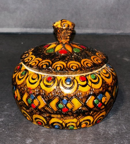 Vintage Bodak Roman Hand-Crafted Wooden Polish Trinket Box | eBay