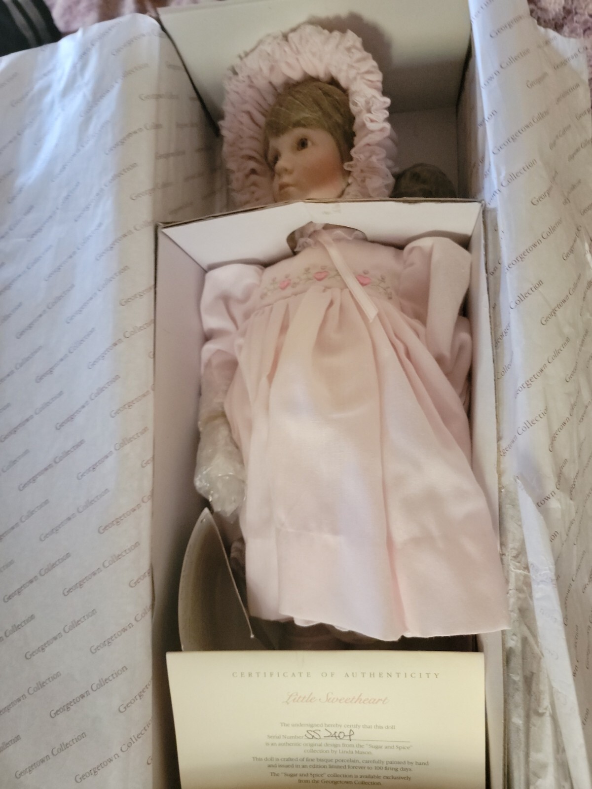Porcelain Doll Georgetown Collection Little Sweetheart Artist Linda Mason 16" | eBay