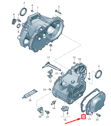 New VOLKSWAGEN CADDY 2K MK3 Gearbox Cover Seal 02T301215H | eBay UK