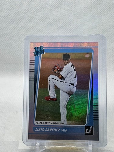 2021 Panini Donruss Baseball Sixto Sanchez Season Stat Line /33 Rated ...