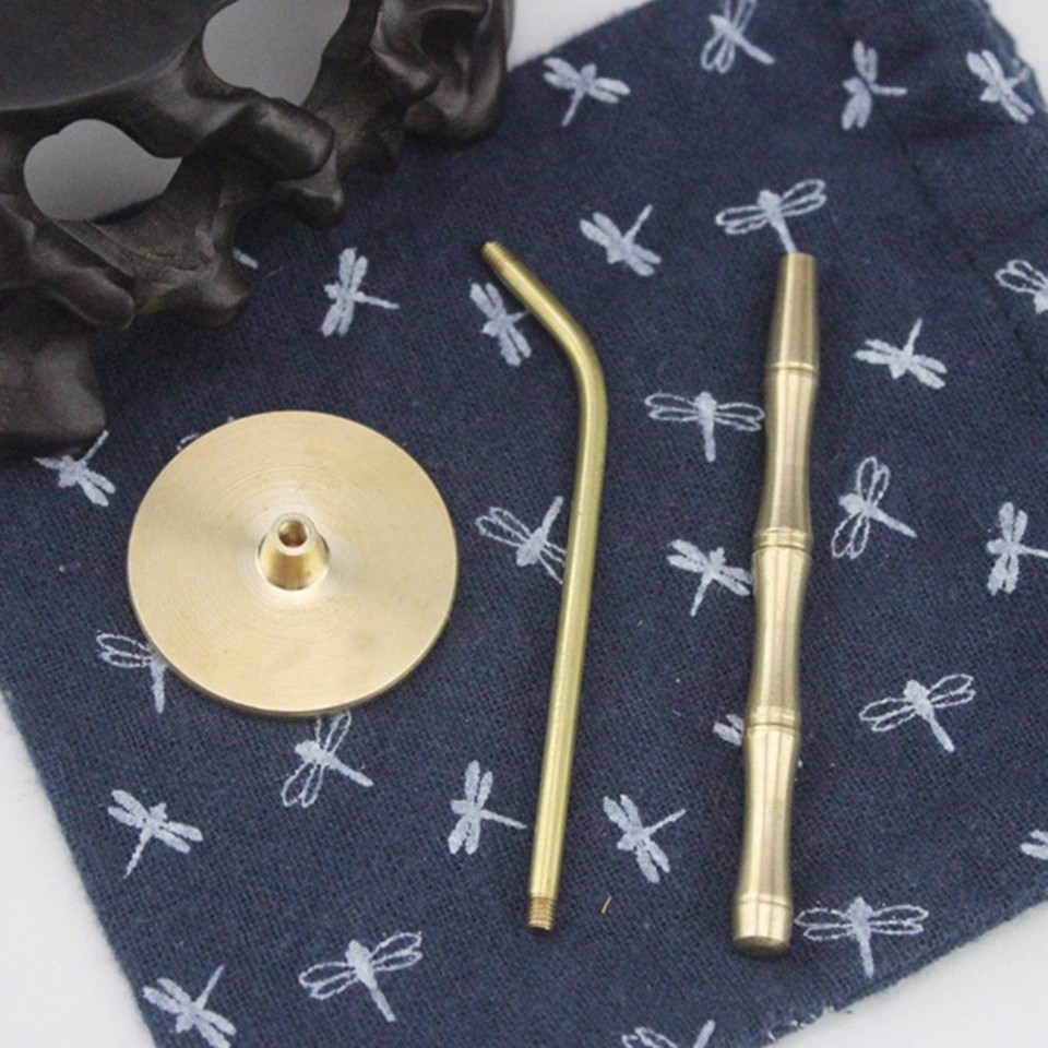 Incense Ash Press Tool Long Handle Brass Press Incense Burner Supplies ...