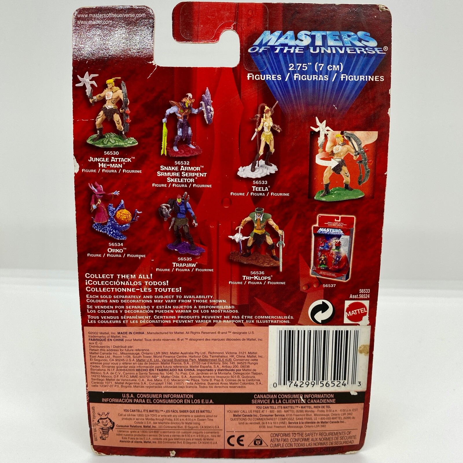 Masters of the universe TEELA w/ Snake Staff Figure 2.75" 56533 Matel ...