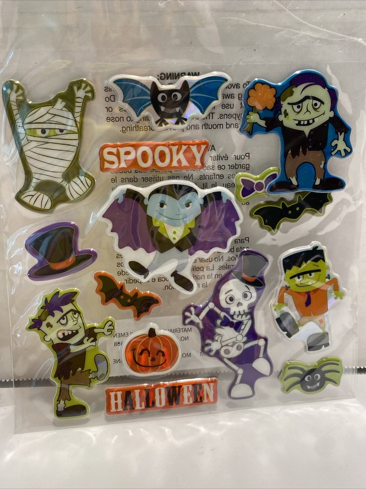 Spooky Halloween Stickers Puffy 26 Pcs. | eBay